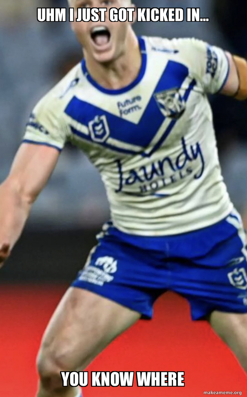 Uhm i just got kicked in… You know where Meme Generator