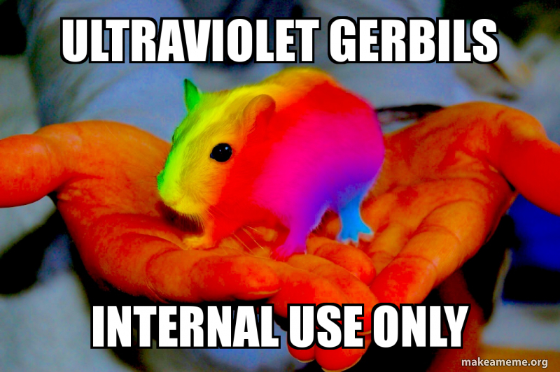 UltrAviOleT geRbils InteRnal use only Meme Generator