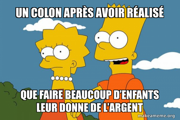 Un colon après avoir réalisé que faire beaucoup d’enfants leur donne de ...