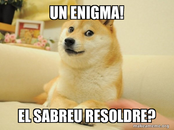 UN ENIGMA! EL SABREU RESOLDRE? - Doge Meme Generator