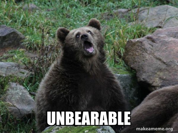 UNBEARABLE - Sarcastic Bear Meme Generator