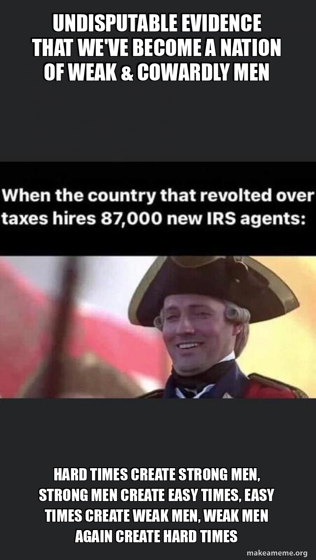 undisputable evidence that we've become a nation of weak & cowardly men ...