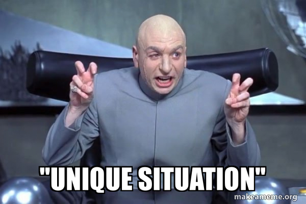 "UNIQUE SITUATION" - Dr Evil Austin Powers Meme Generator