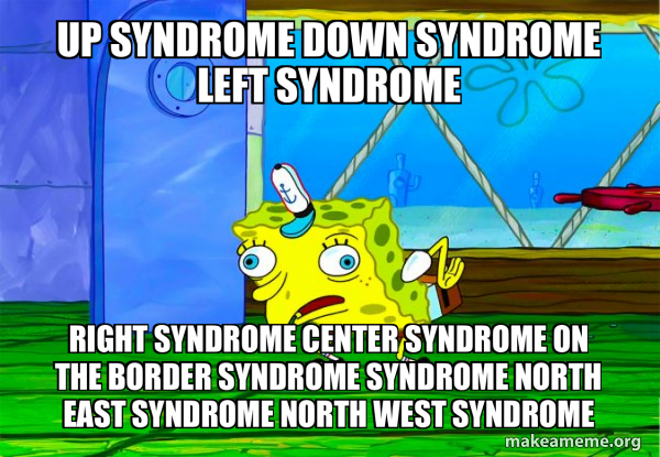 up syndrome down syndrome left syndrome right syndrome center syndrome ...