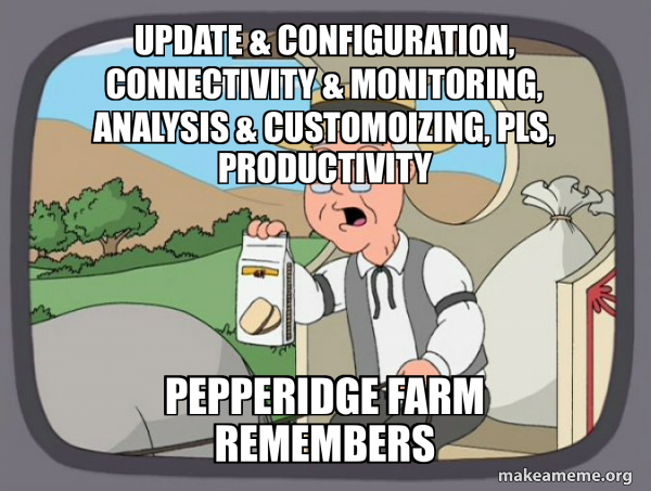Update & Configuration, Connectivity & Monitoring, Analysis ...