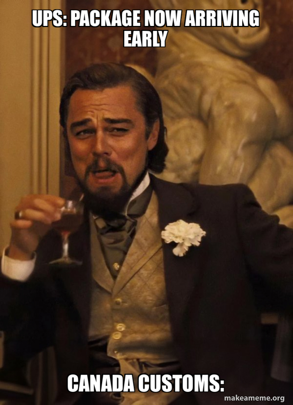 UPS: package now arriving early Canada customs: - Leonardo DiCaprio ...