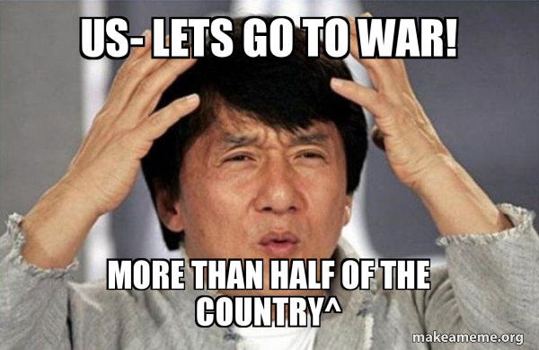Us- lets go to war! More than half of the country^ - Jackie Chan Why ...