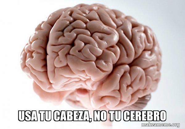Usa tu cabeza, no tu cerebro - Scumbag Brain Meme Generator