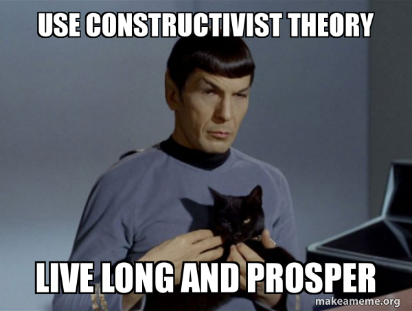 USE CONSTRUCTIVIST THEORY live long and prosper - Spock and Cat Meme ...