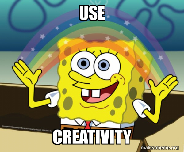 use CREATIVITY - Rainbow SpongeBob Meme Generator