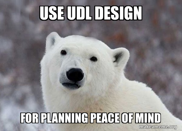 Use UDL Design for planning peace of mind - Popular Opinion Polar Bear ...