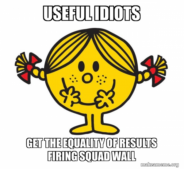 useful idiots get the equality of results firing squad wall - Little ...