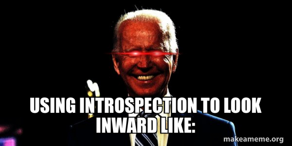 Using introspection to look inward like: - Dark Brandon Meme Generator