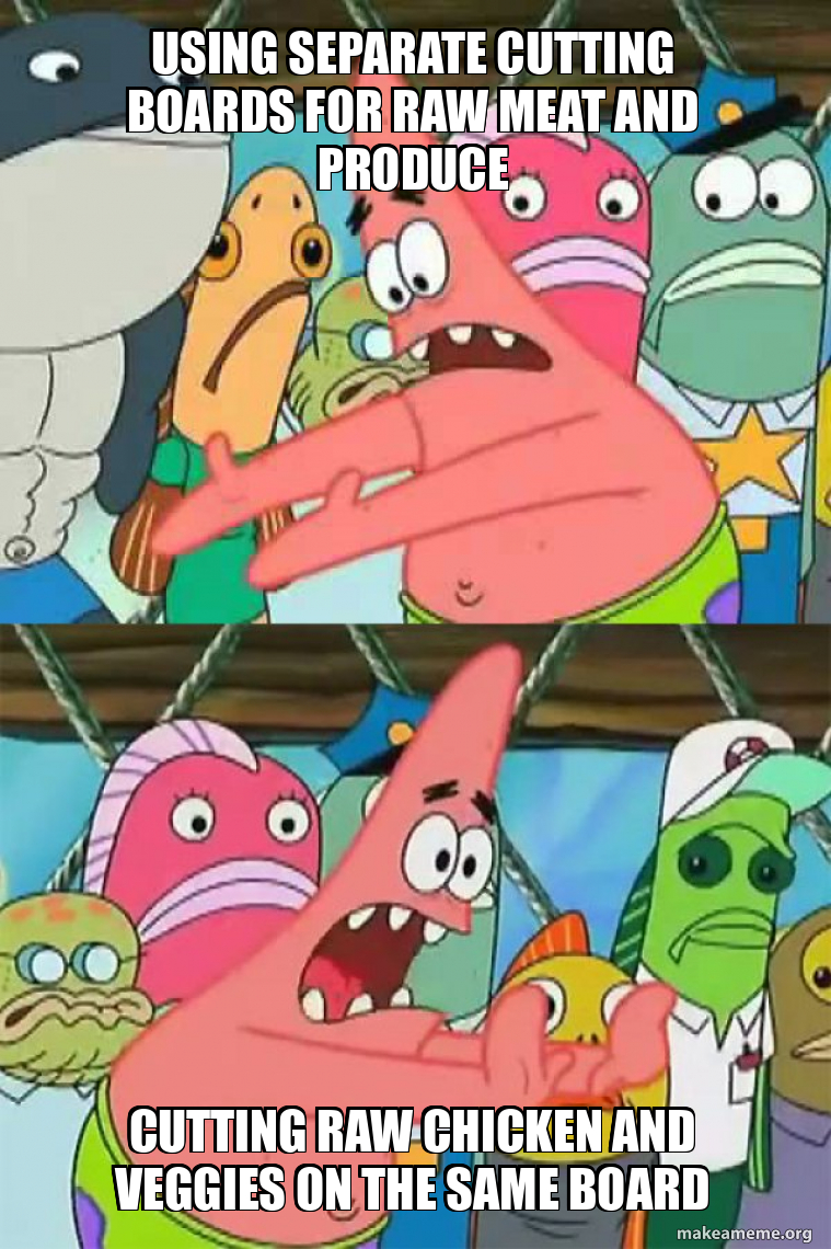 Using separate cutting boards for raw meat and produce Cutting raw ...