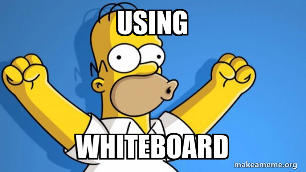 using Whiteboard - Happy Homer Meme Generator