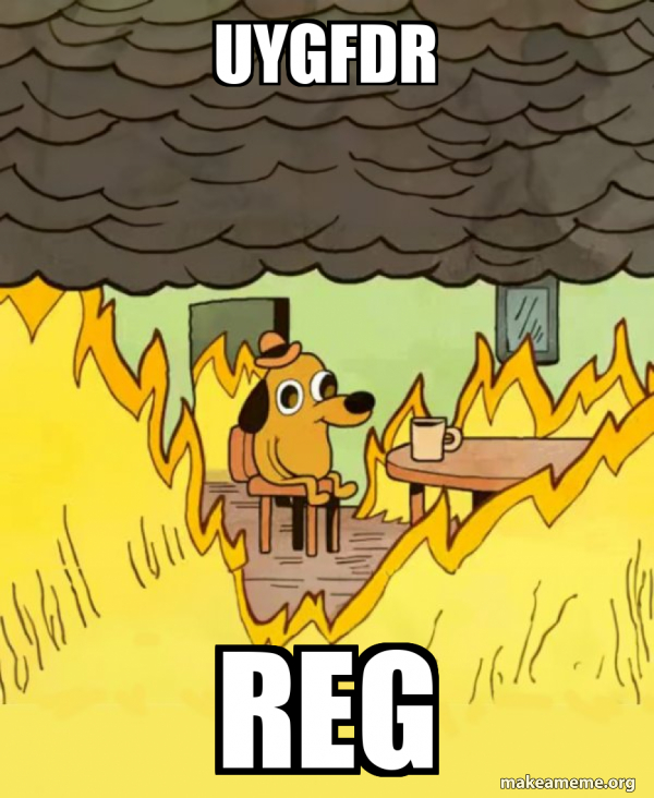 uygfdr reg - This Is Fine Meme Generator