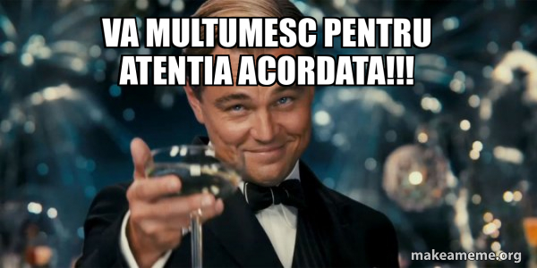 Va multumesc pentru atentia acordata!!! - Great Gatsby Reaction ...
