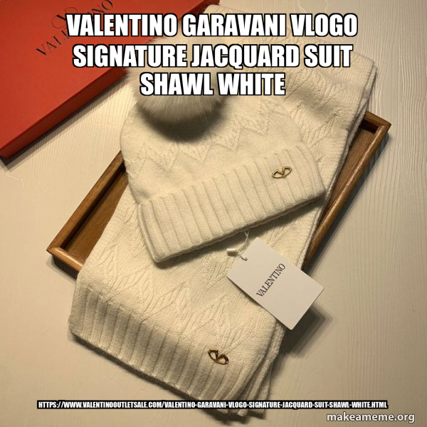 Valentino Garavani VLogo Signature Jacquard Suit Shawl White https ...