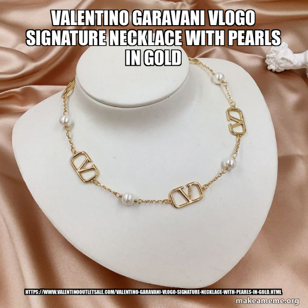 Valentino Garavani VLogo Signature Necklace With Pearls In Gold https ...