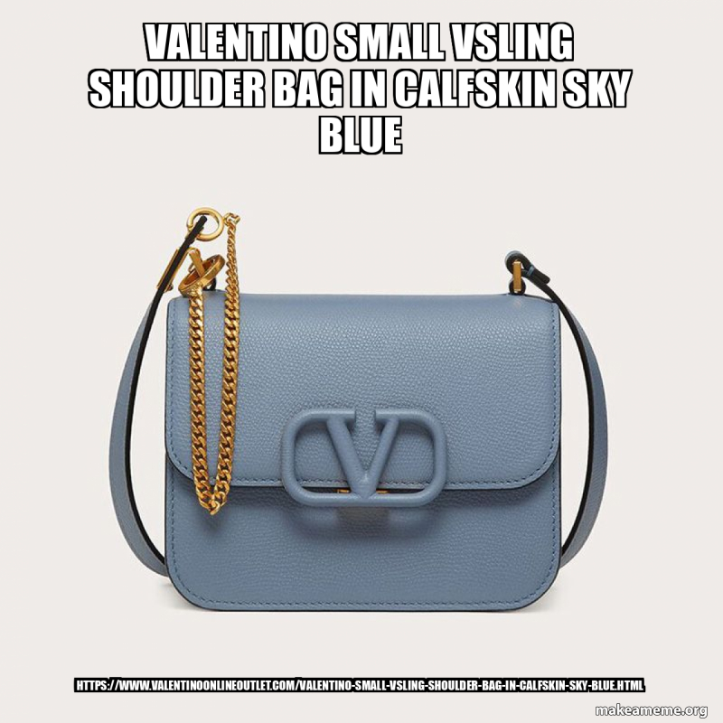 Valentino Small Vsling Shoulder Bag In Calfskin Sky Blue https://www ...