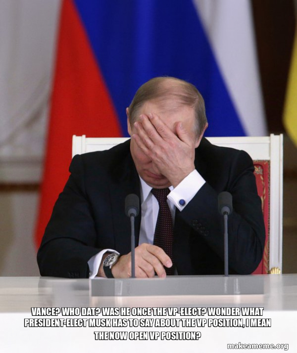 Vance? Who dat? Was he once the VP-elect? Wonder what President-Elect ...