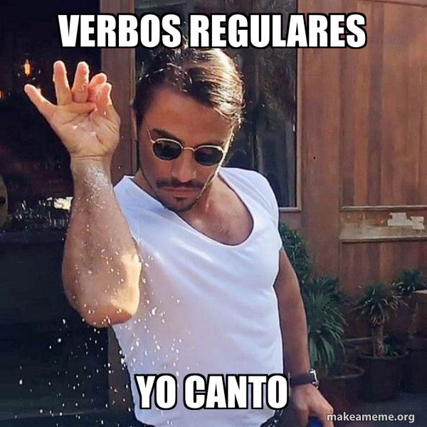 Verbos regulares Yo canto - SaltBae or Salt Bae Meme Generator