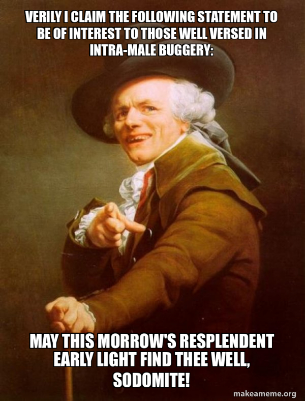 Verily I claim the following statement to be of interest to those well ...