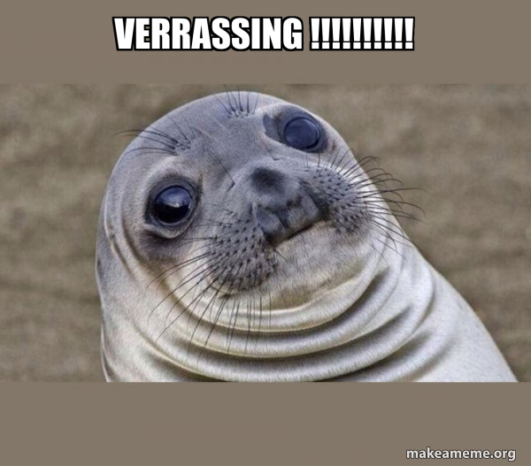 verrassing !!!!!!!!!! - Squeamish Seal Meme Generator