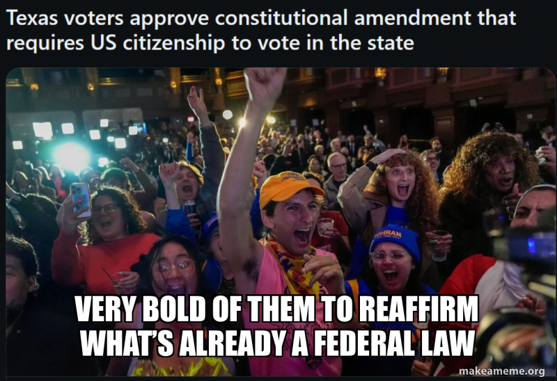 very bold of them to reaffirm what’s already a federal law Meme Generator