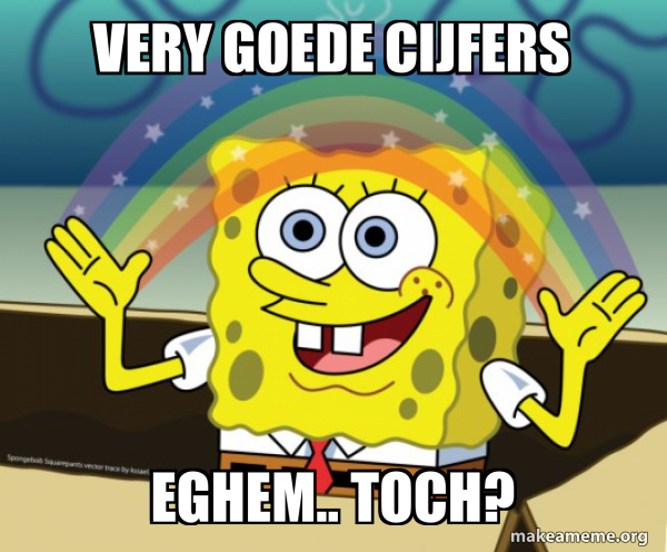 very goede cijfers eghem.. Toch? - Rainbow SpongeBob Meme Generator