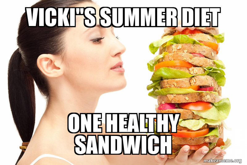 vicki"s summer diet one healthy sandwich Meme Generator
