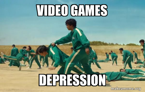 video games Depression - Squid Game Ali Holding Seong Meme Generator