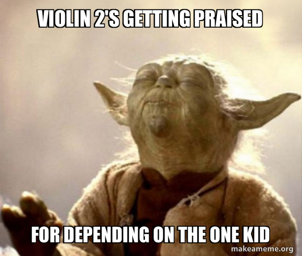 Violin 2's Getting praised For depending on the one kid - Yoda Smell ...