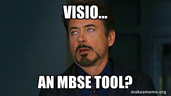Visio... an mbse tool? - Tony Stark Eye Roll Meme Generator