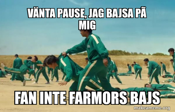 Vänta pause, Jag bajsa på mig Fan inte Farmors bajs - Squid Game Ali ...