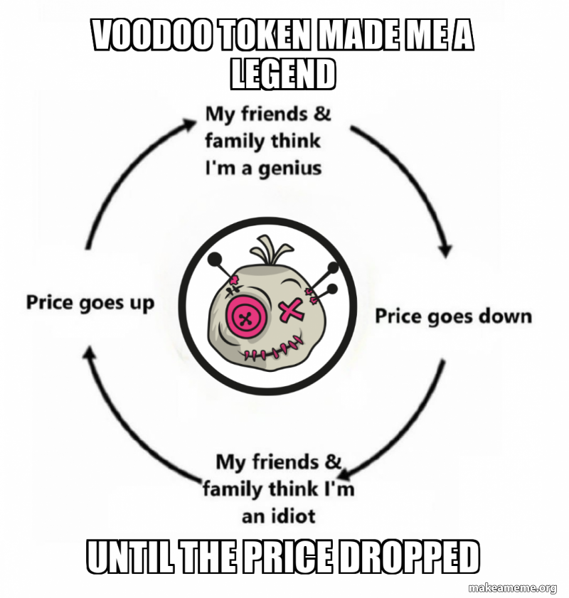 Voodoo Token made me a legend until the price dropped Meme Generator