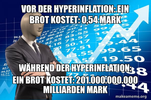 Vor der Hyperinflation: Ein Brot kostet: 0,54 Mark Während der ...