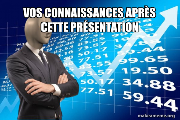 Vos connaissances après cette présentation - Stonks Only Go Up Meme ...