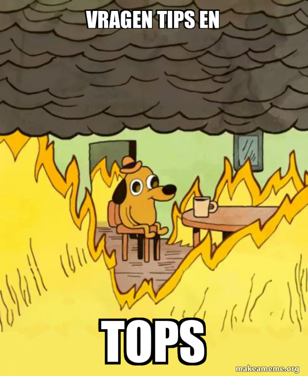 vragen tips en TOPS - This Is Fine Meme Generator