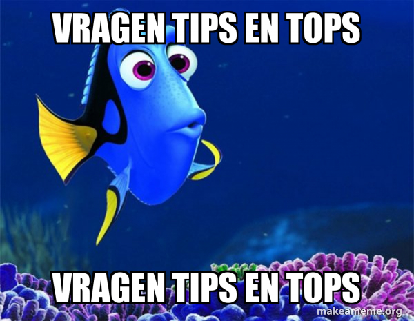 vragen tips en tops vragen tips en tops - Dory from Nemo (5 second ...