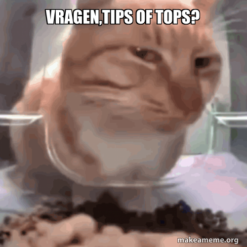 Vragen,tips of tops? Meme Generator