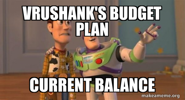 Vrushank's budget plan Current Balance - Buzz and Woody (Toy Story ...