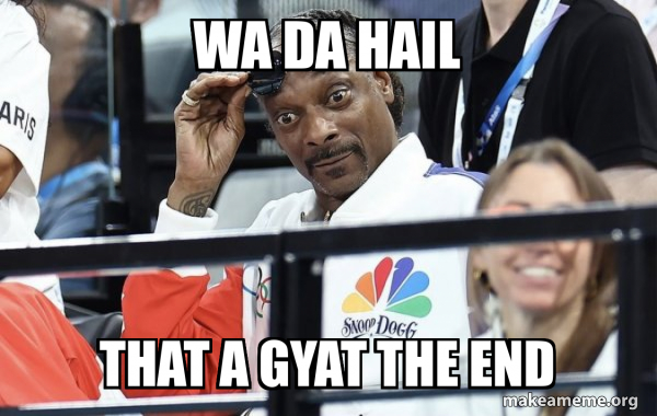 Wa Da Hail That a gyat THE END - Snoop Dogg Sunglasses at Olympics Meme ...