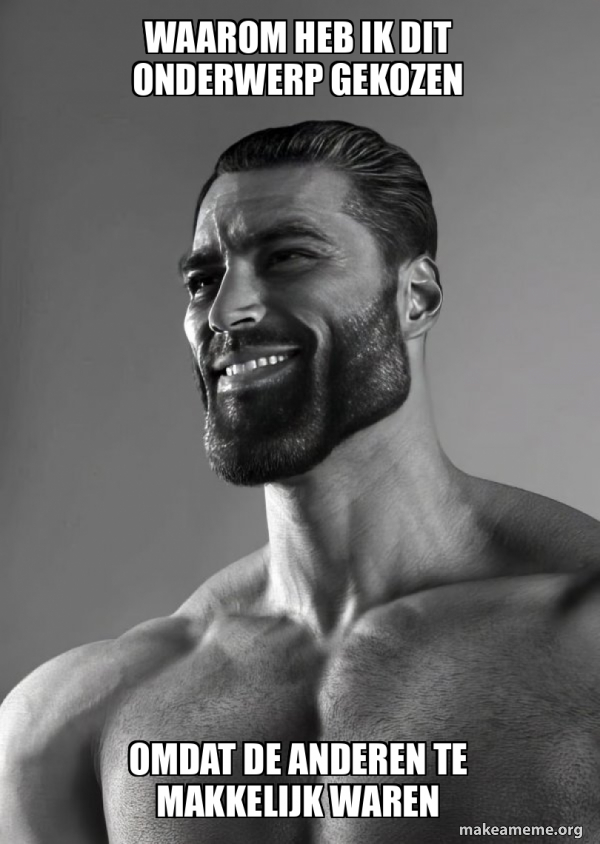 Waarom heb ik dit onderwerp gekozen Omdat de anderen te makkelijk waren ...