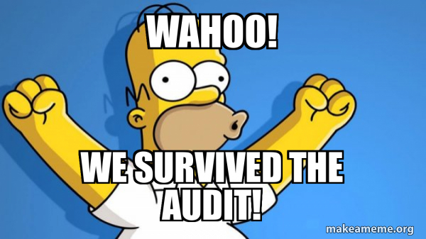 WAHOO! WE SURVIVED THE AUDIT! - Happy Homer Meme Generator