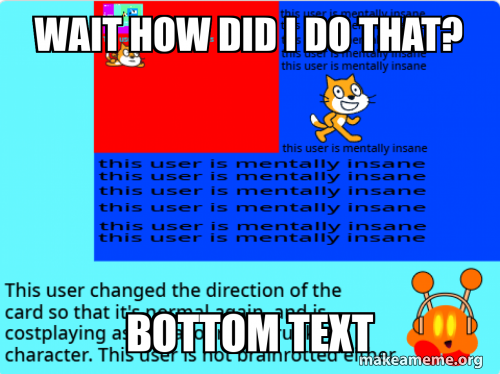 Wait how did i do that? Bottom text Meme Generator