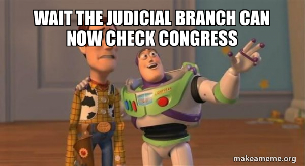 wait the Judicial branch can now check Congress - Buzz and Woody (Toy ...