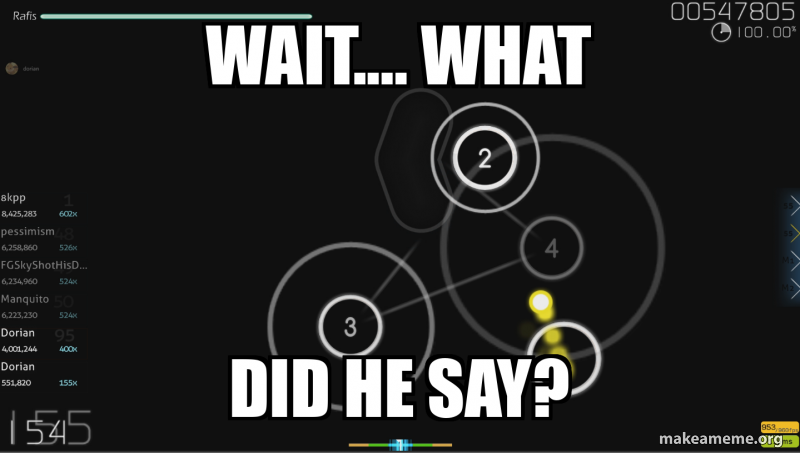 wait.... what did he say? Meme Generator