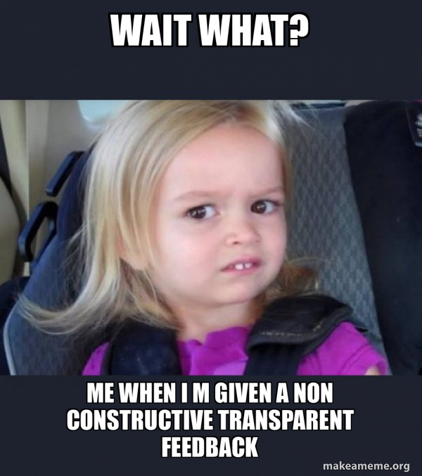 Wait what? Me when I m given a non constructive transparent feedback - Side-Eyes Chloe Meme ...