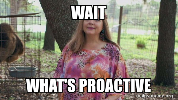 Wait What's Proactive - Carole Baskins (Carol ?) Meme Generator